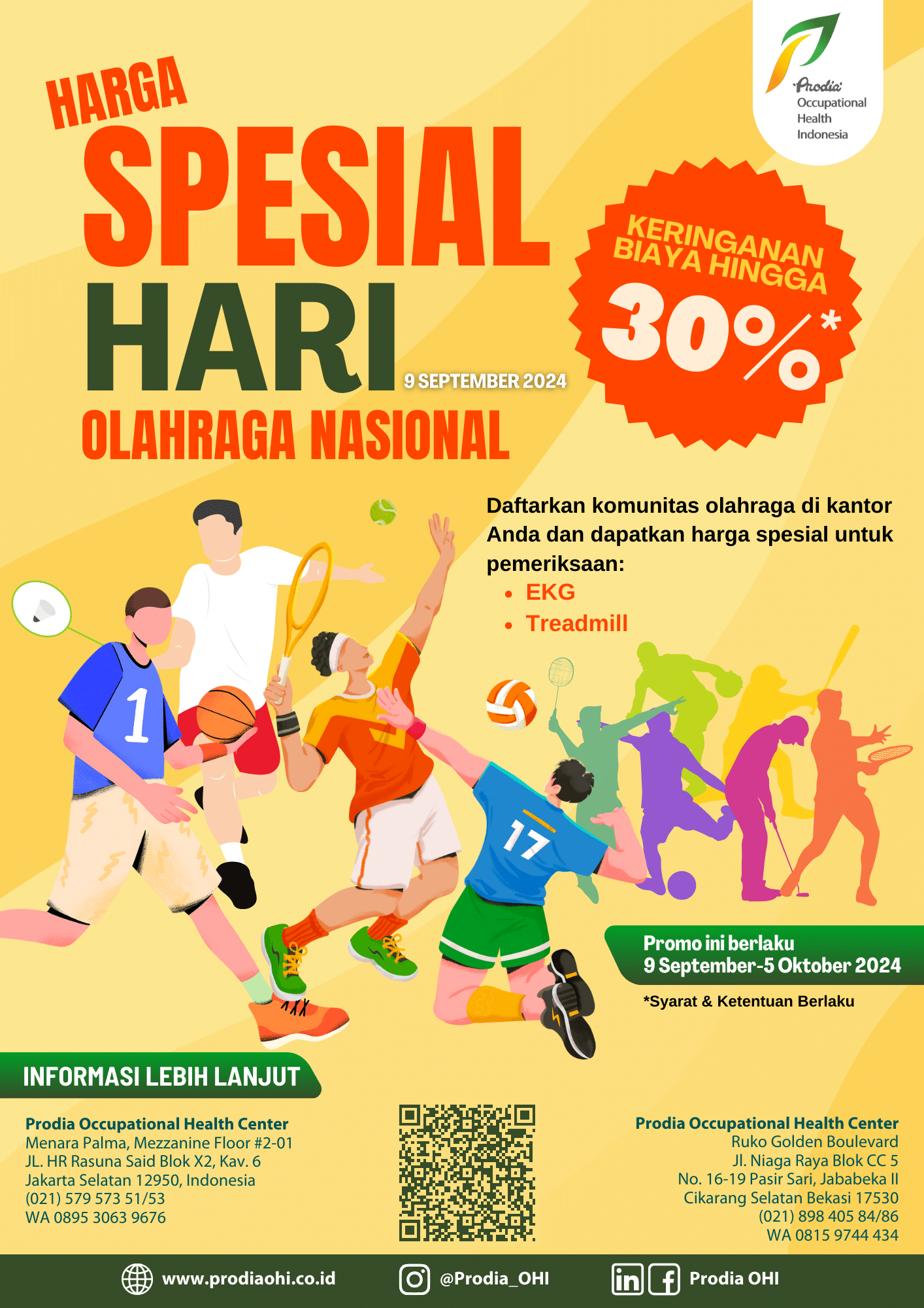Promo Spesial Memperingati Hari Olahraga Nasional Dan Hari Jantung Sedunia 2024 - Prodia OHI